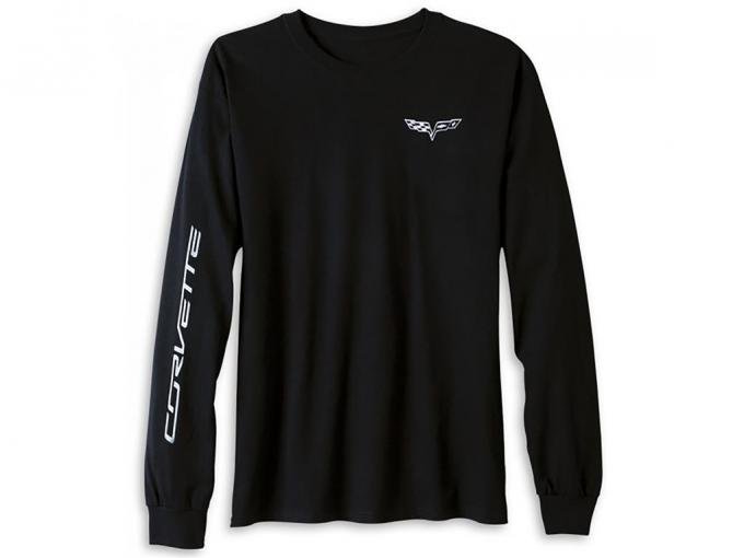 C6 Corvette Black Long Sleeve T-Shirt | Corvette Depot