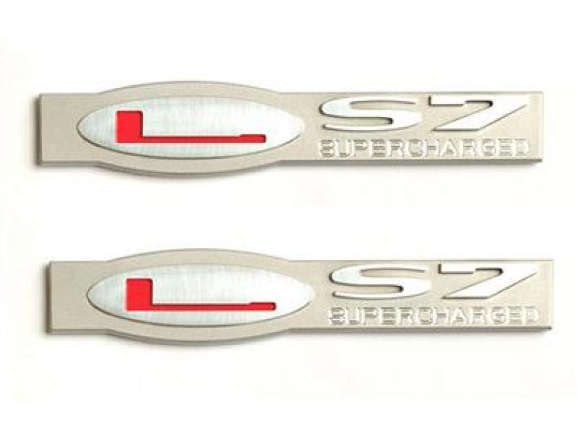 05-13 LS7 Supercharged Billet Emblem (set Of 2) | Corvette Depot