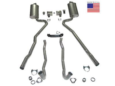 1970-1972 Deluxe Exhaust System OEM Welded 350 Automatic 2" | Corvette ...