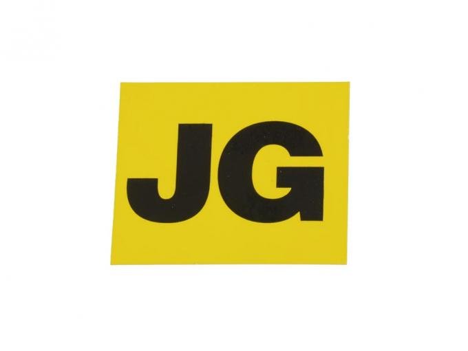 67 Valve Cover Engine Code Decal "JG" L68 400HP K19 Plus Automatic ...