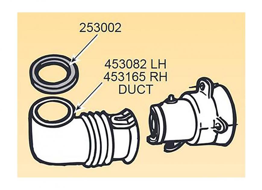 68-77 Underdash Air Vent / Air Conditioning Side Outlet Duct to Plenum ...