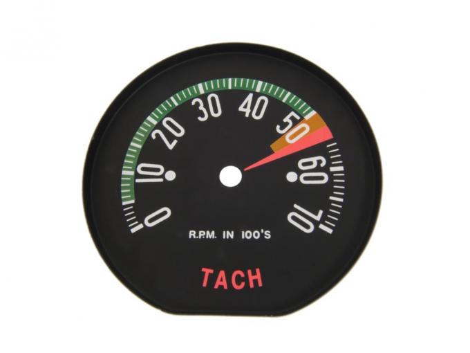 60 5500 Red Tach / Tachometer Face - 1960 Early White Numbers ...