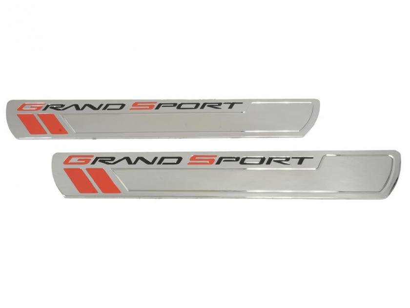 10-13 Door Sill Plates - Billet Aluminum - Chrome With Grand Sport Logo ...