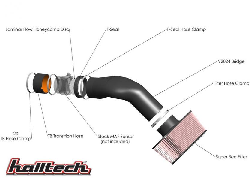 01-04 Halltech Venom II Black Air Intake | Corvette Depot