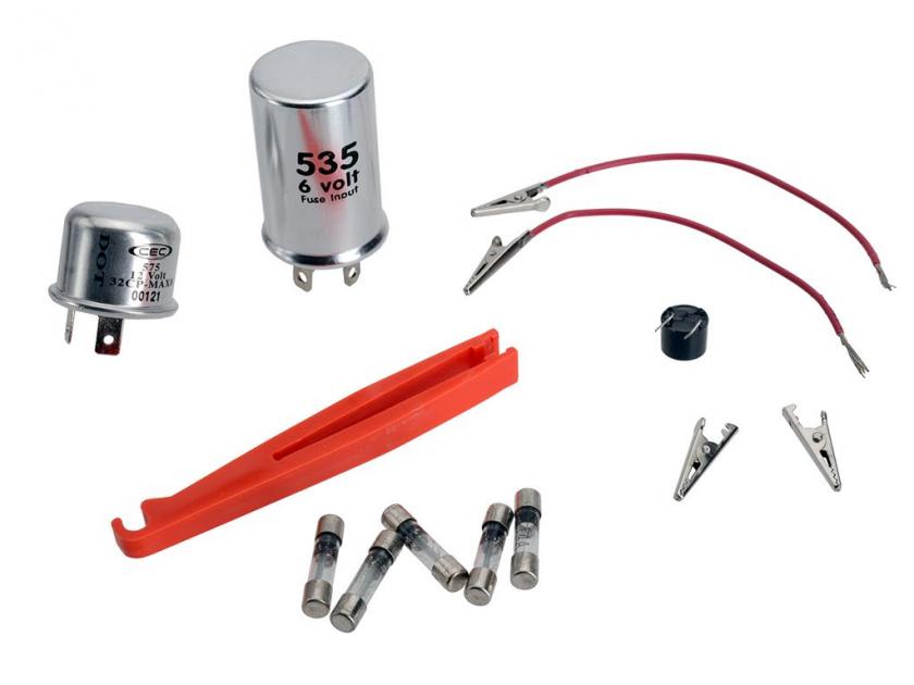 53-55 Fuse Flasher Kit - 6v - 8 Piece | Corvette Depot