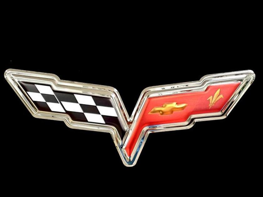 C6 Emblem Chrome Domz Sign | Corvette Depot