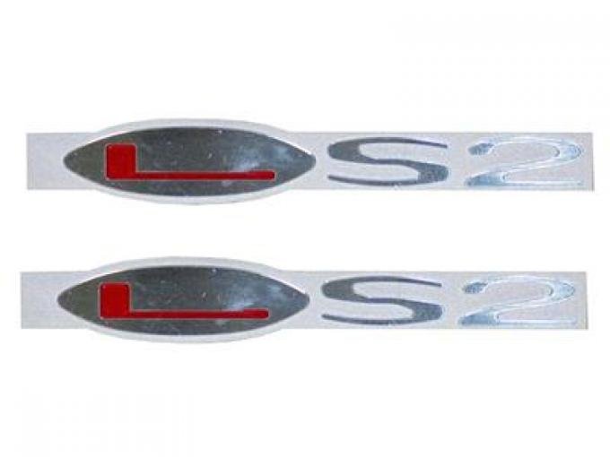 05-08 LS2 Billet Emblem (set Of 2) | Corvette Depot