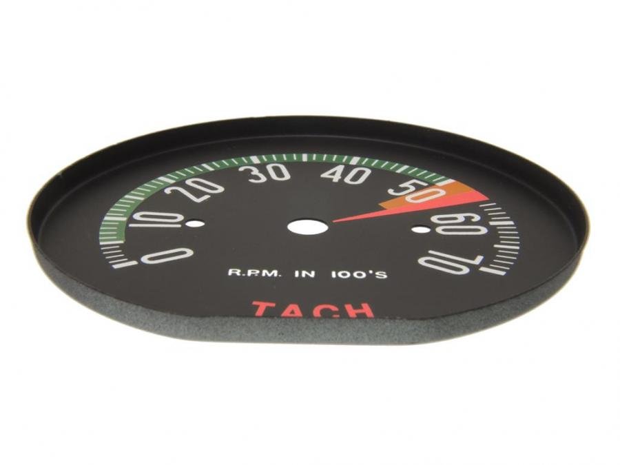60 5500 Red Tach / Tachometer Face - 1960 Early White Numbers ...