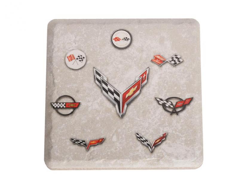Light Stone 8 Generations Stone Tile Coaster | Corvette Depot