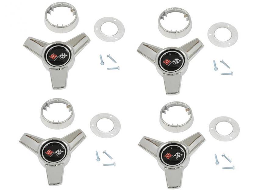 66 Hubcap Spinner - With Spacer, Retainers And Screws | Corvette Depot