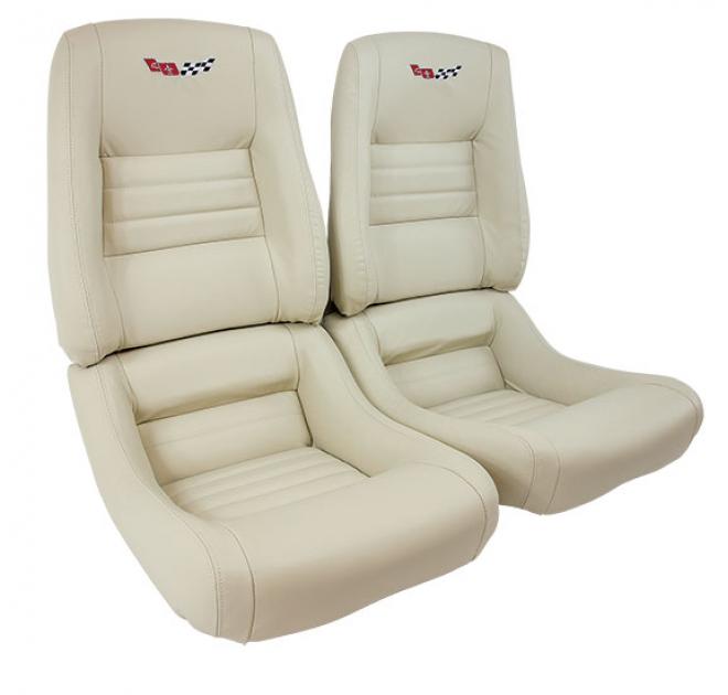 CA 1979-1980 Chevrolet Corvette Embroidered Leather Seat Covers 100% ...