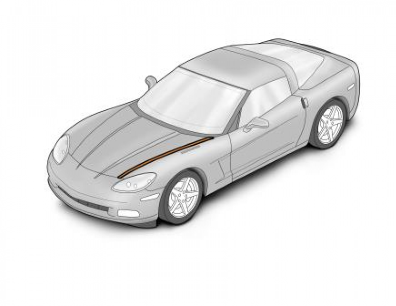 2005-2013 Corvette Coupe and Convertible Hood LH Side to Fender ...