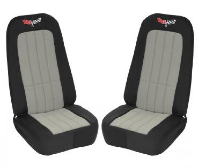 Corvette Neoprene Seat Covers, with 1977, 1979 Crossed Nose Emblem ...