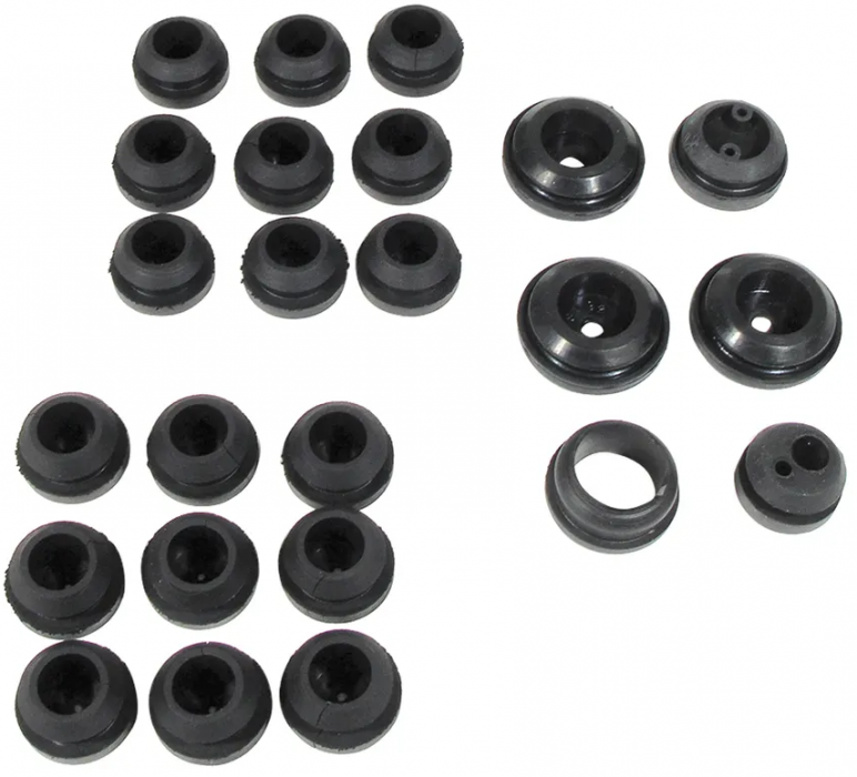 Corvette Firewall/Body Grommet Set, 20 Piece, 1956-1957