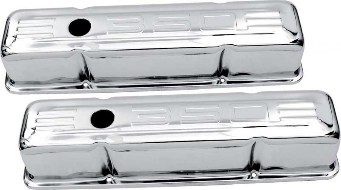 OER 1968-81 Chevrolet, Chrome Valve Covers, "350" Logo, Tall Profile ...