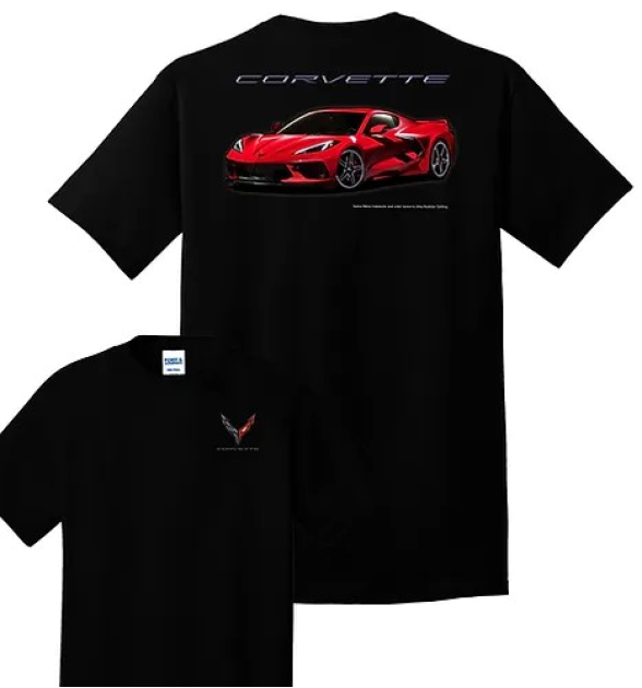 Port & Company Torch Red C8 Corvette T-Shirt | Corvette Depot